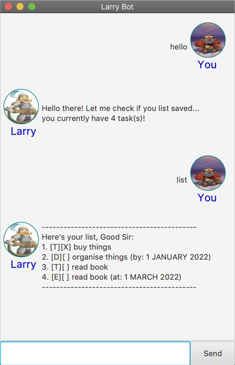 Larry Bot User Guide | Larry Bot